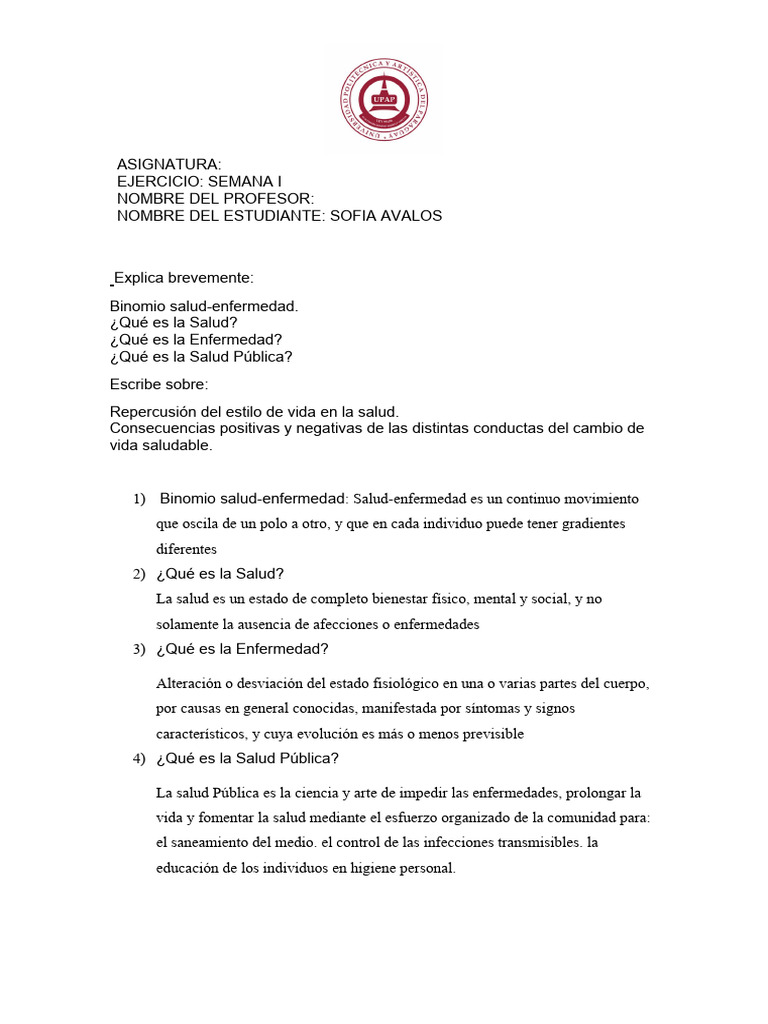 Semana I Ficha Introduccion - Sofia Avalos | PDF