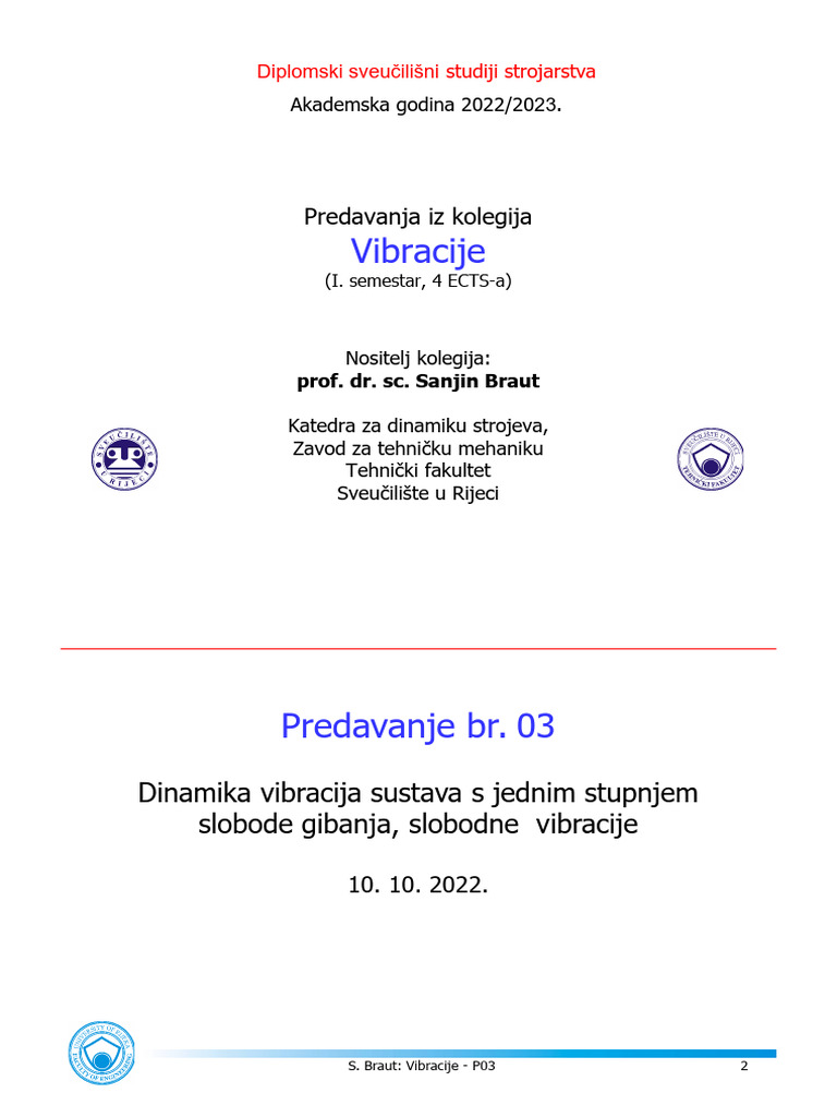 Vibracije P03 2022-23 | PDF