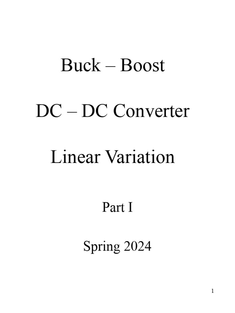 Buck Converter Basics and Analysis | PDF | Capacitor | Electrical ...