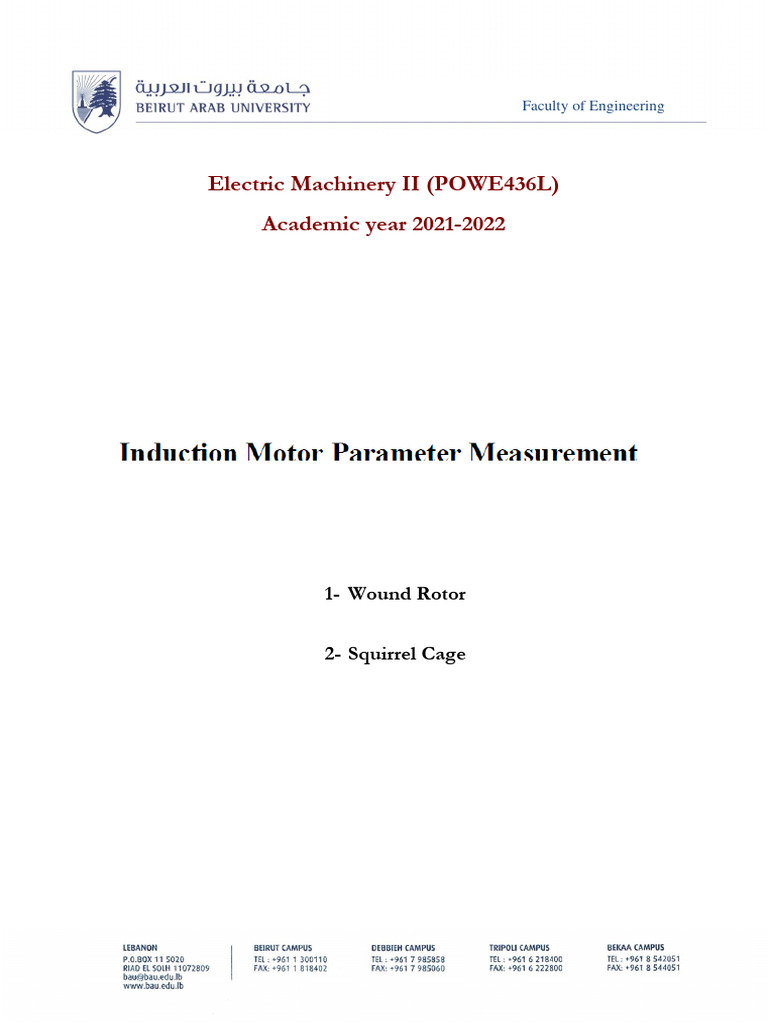 Induction Motor Parameters Download Free Pdf Electric Motor