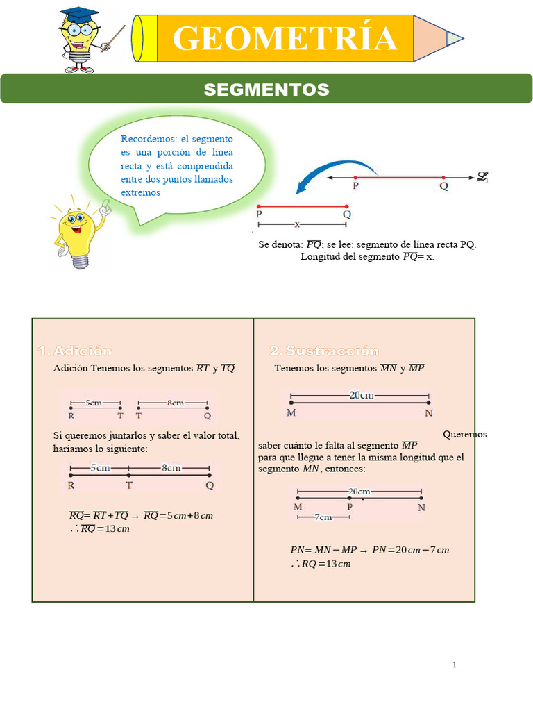 SEGMENTOS | PDF | Geometría | Matemáticas