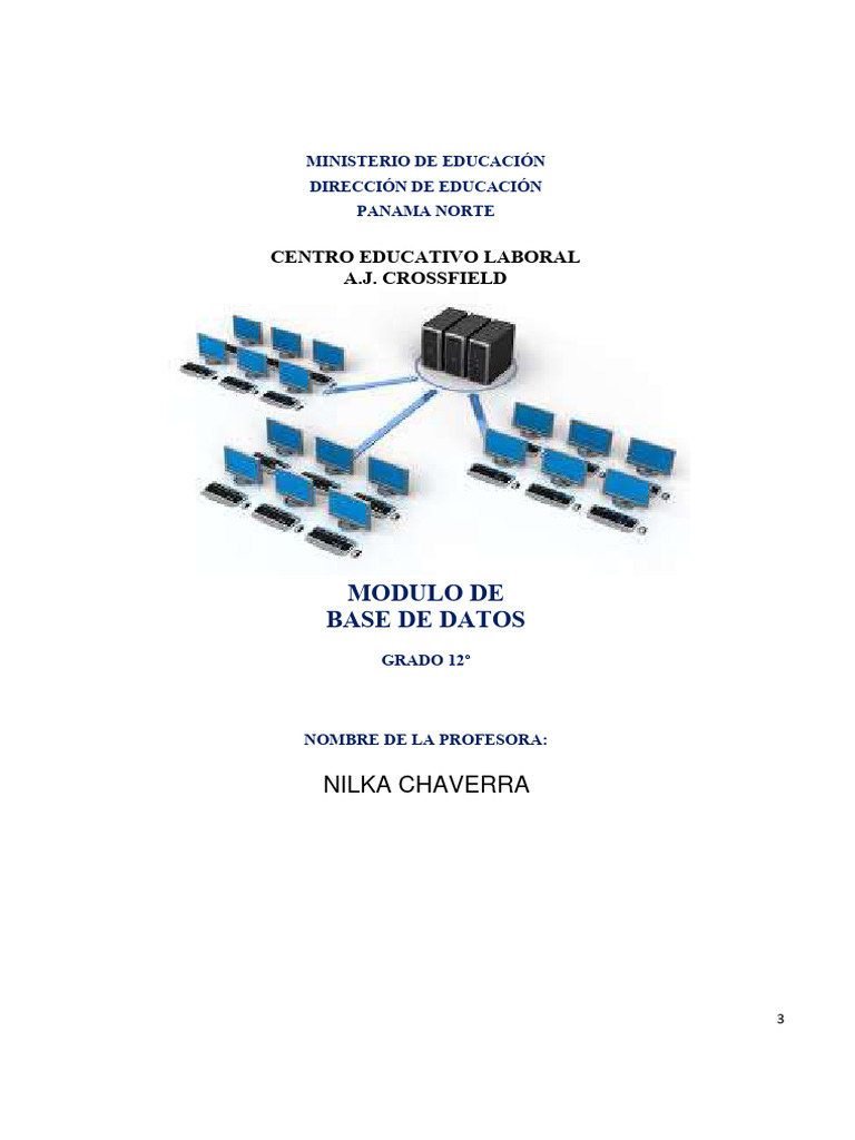 Modulo Base de Datos 12Â° | PDF | SQL | Servidor SQL de Microsoft