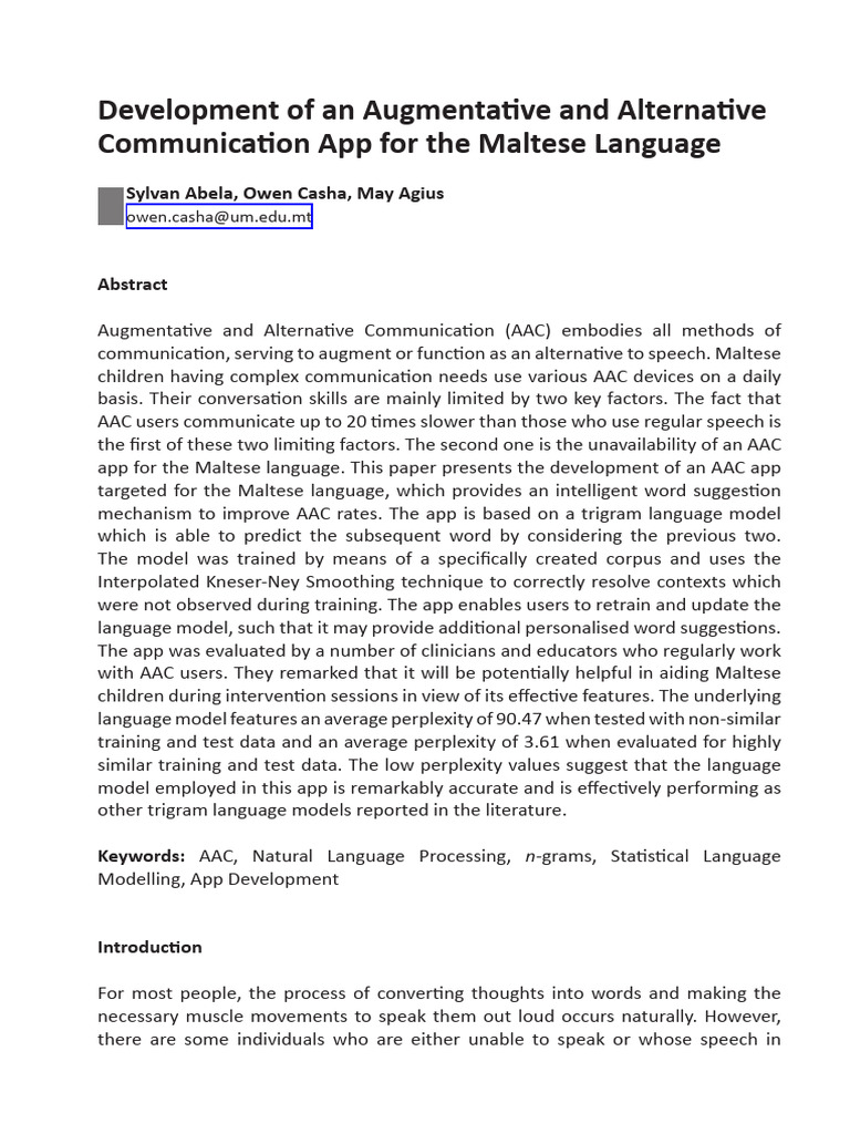 Development of An Augmentative and Alternative | PDF | Databases | Android (Operating System)