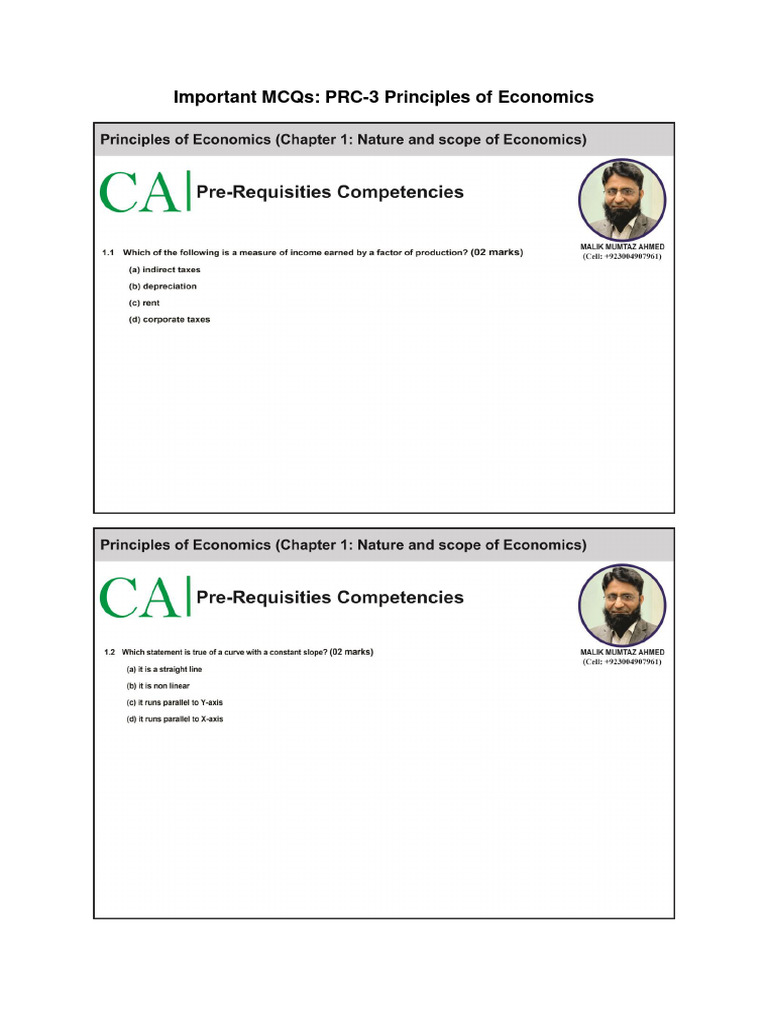 Malik Mumtaz Full Book Eco MCQ | PDF