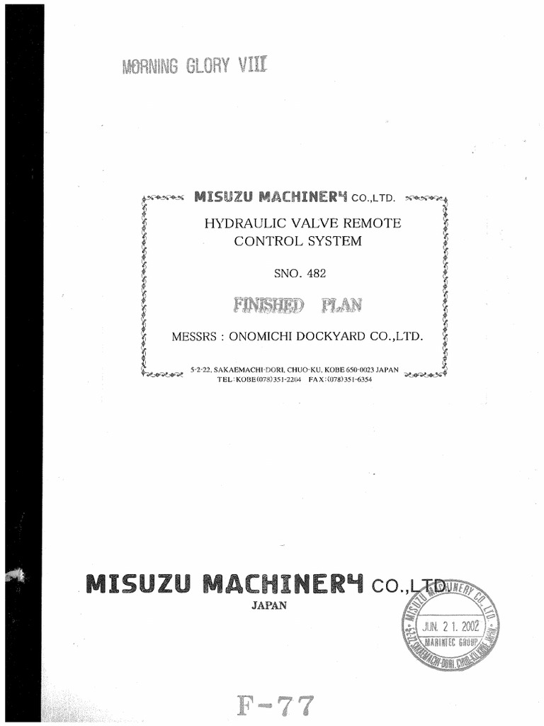 Hydraulic Valve Remote Control System | PDF