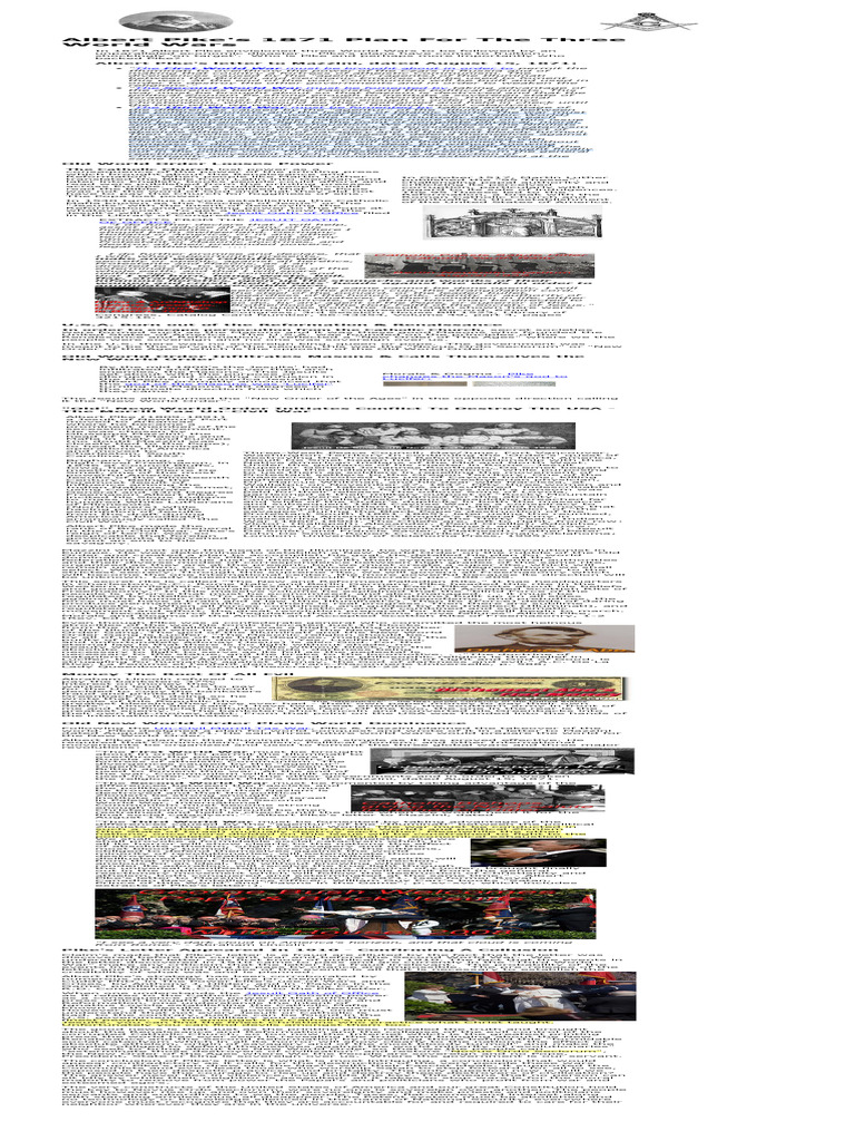 Albert Pike's Plan For Three World Wars | PDF