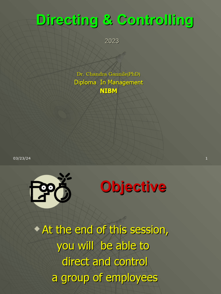 - MANAGEMENT PROCESS DIRECTING & CONTROLLING By Mr. P | PDF ...