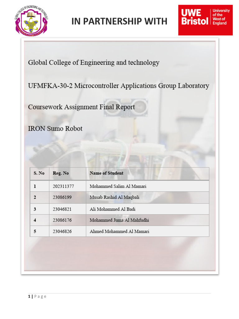 Group 24 Coursework Assignment Final Report | PDF | Bit | Microcontroller