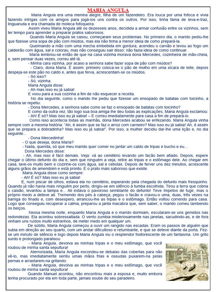 5ºano Sequência Didática Maria Angula Texto Interpretação Segmentação ...
