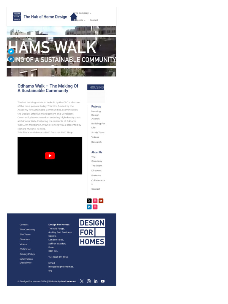 Odhams Walk: Sustainable Community Film | PDF