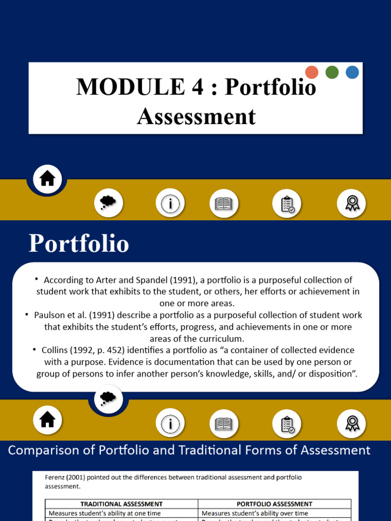 Portfolio Assessment | PDF | Educational Assessment | Evaluation