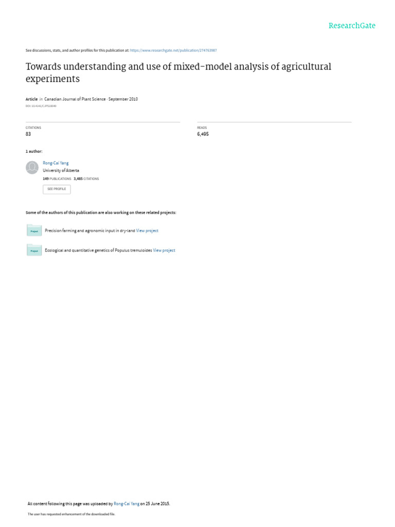 Fixed Effect Model | PDF | Estimator | Analysis Of Variance