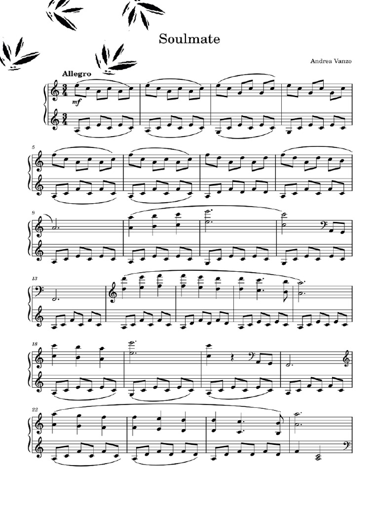 Andrea Vanzo - Soulmate Piano | PDF