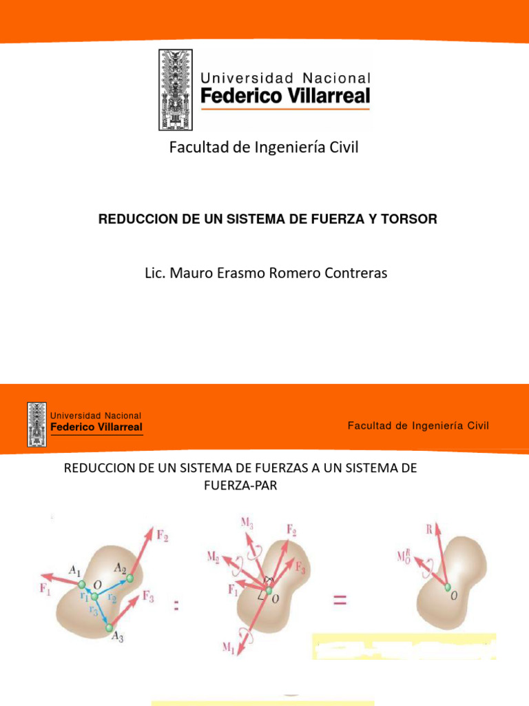 Reducción de Fuerzas y Torsor | PDF | Esfuerzo de torsión | Fuerza