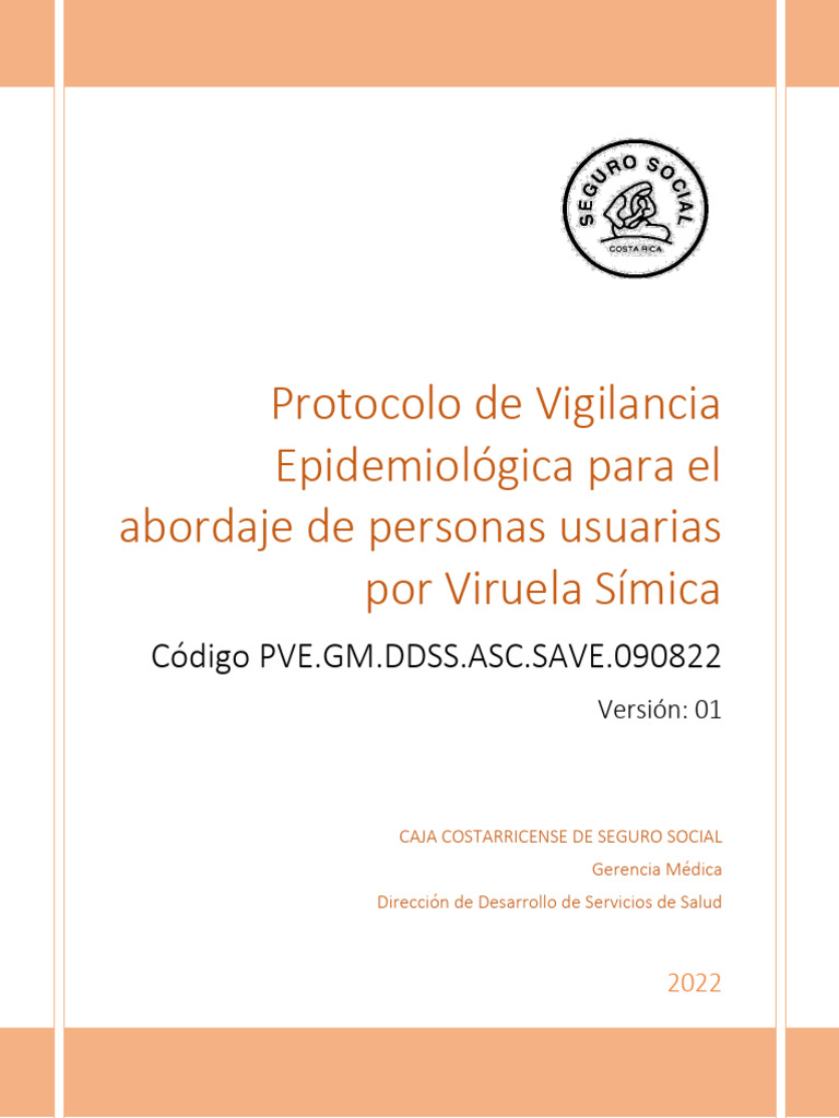(Anexo) Protocolo PVE - GM.DDSS - ASC.SAVE.090822 | PDF | Viruela ...