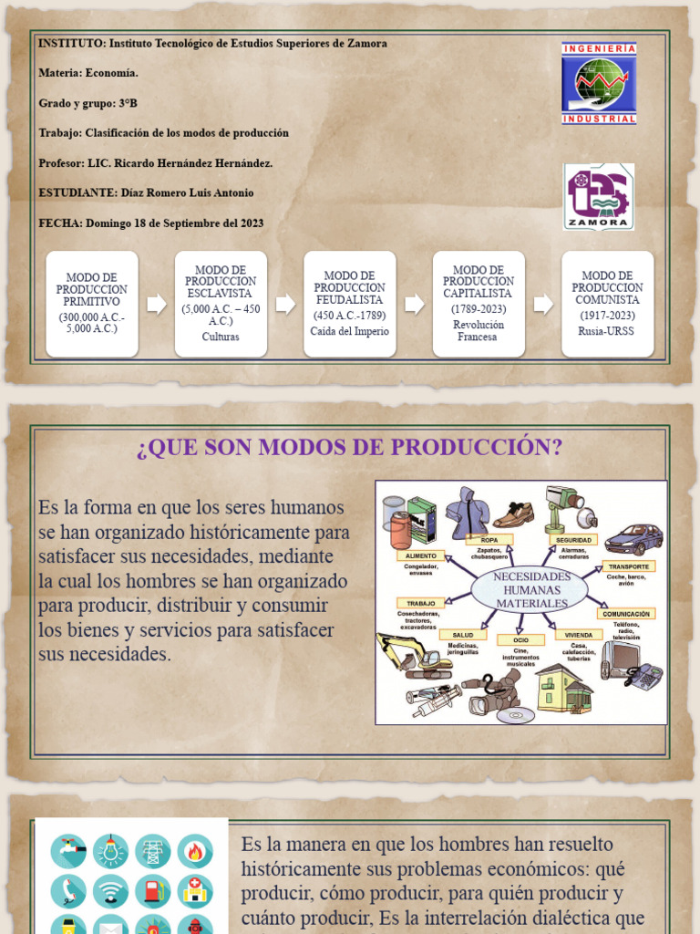 Modos de Produccion | PDF | Capitalismo | Feudalismo