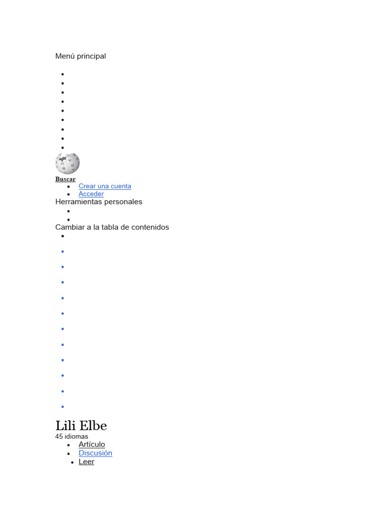 Vida y legado de Lili Elbe | PDF