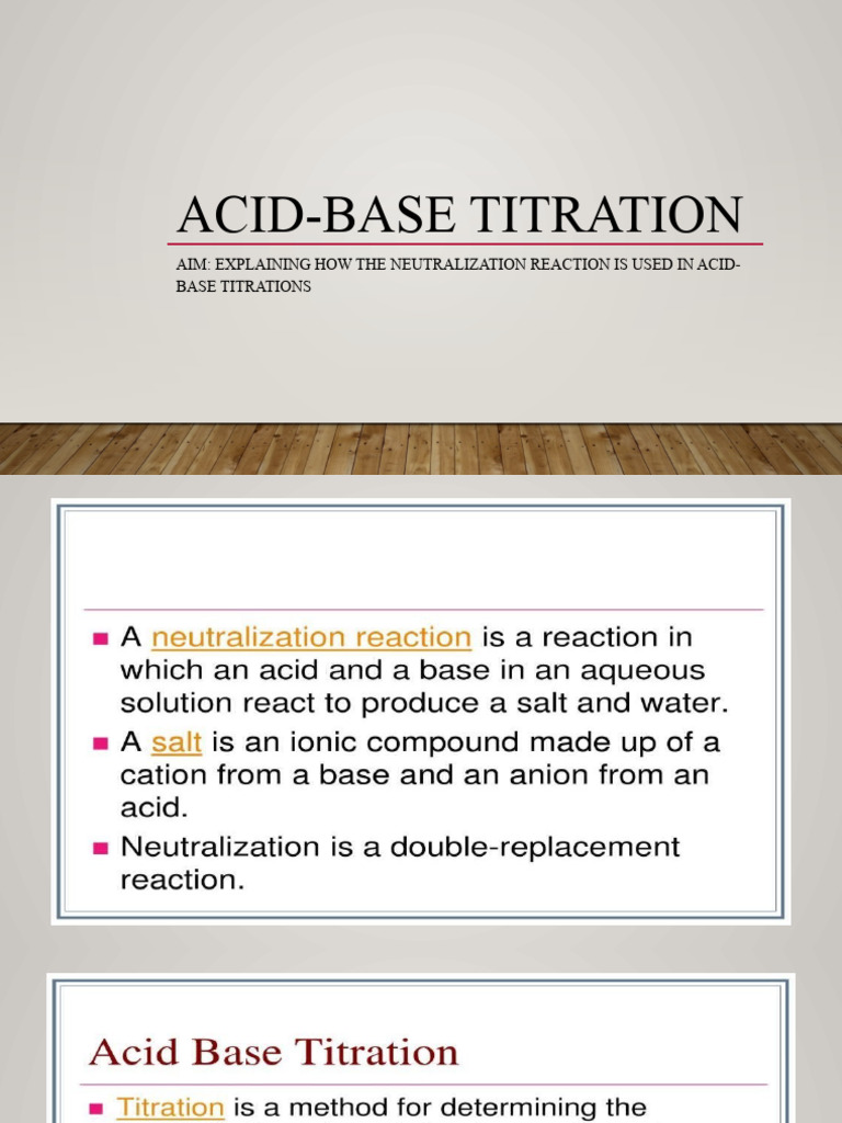 Acid-Base Titration | PDF