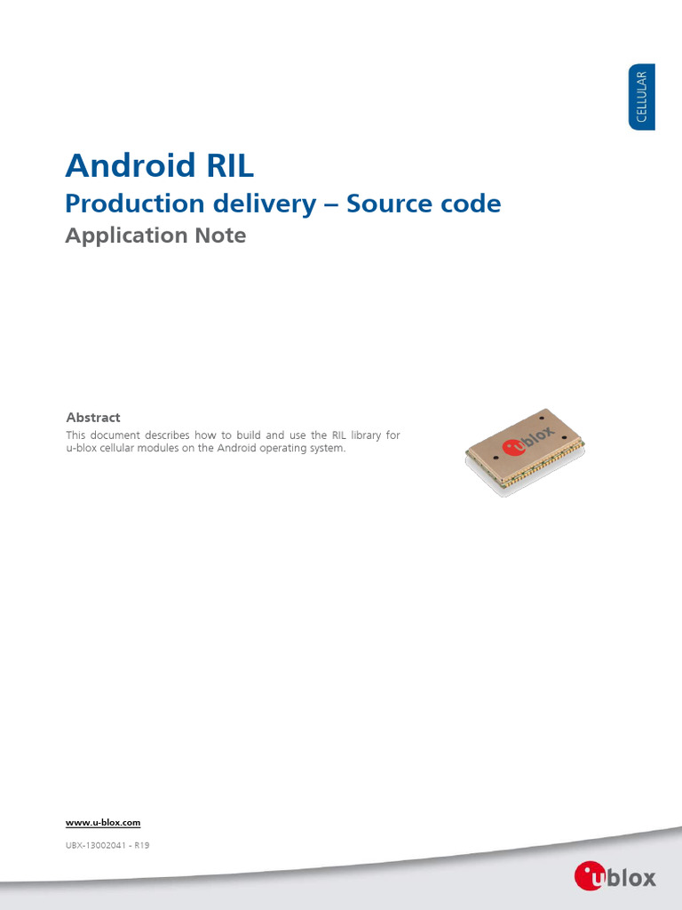 AndroidRIL-SourceCode AppNote (UBX-13002041) | PDF | Android (Operating System) | Zip (File Format)