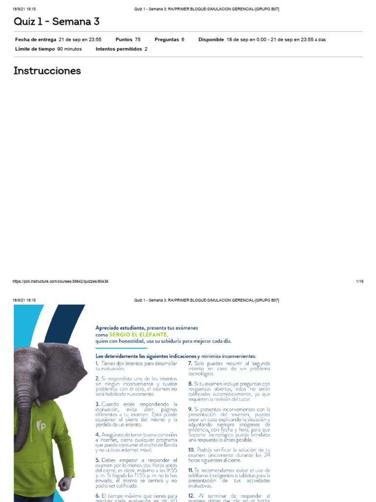 Quiz 1 - Semana 3 - RA - PRIMER BLOQUE-SIMULACION GERENCIAL - (GRUPO B07) | PDF