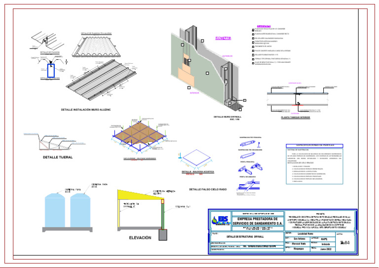 PLANOS-DRYWALL | PDF | Metalurgia | Materiales de construcción