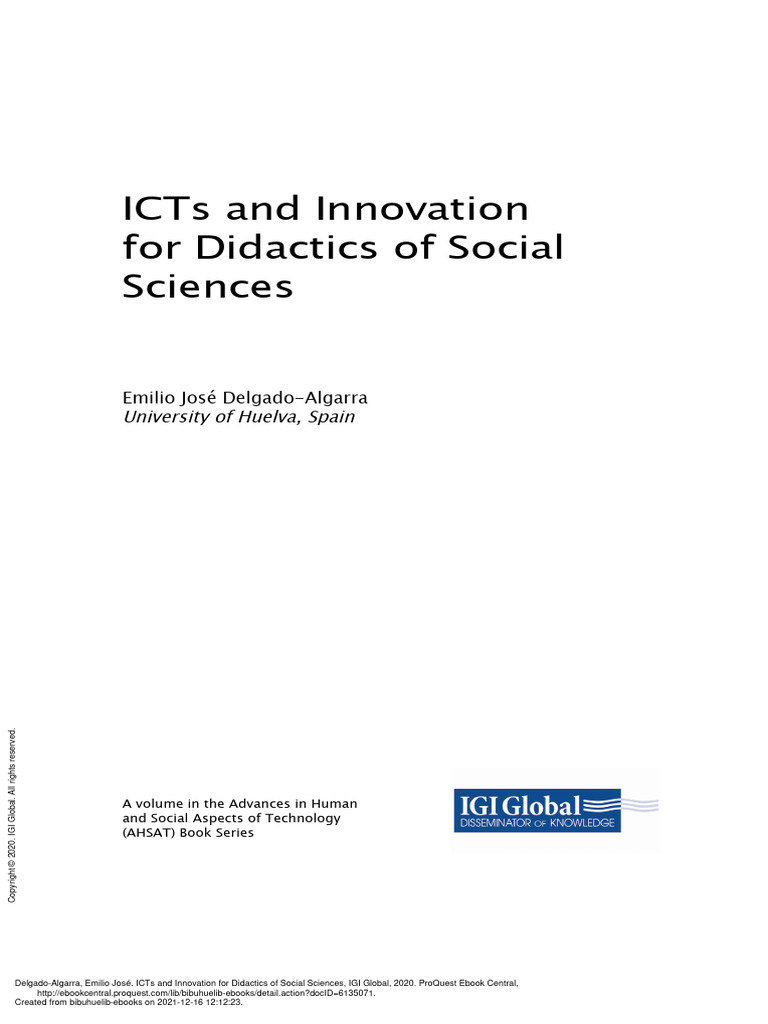 ICTs and Innovation For Didactics of Social Scienc... | PDF | Educational Technology | Augmented ...