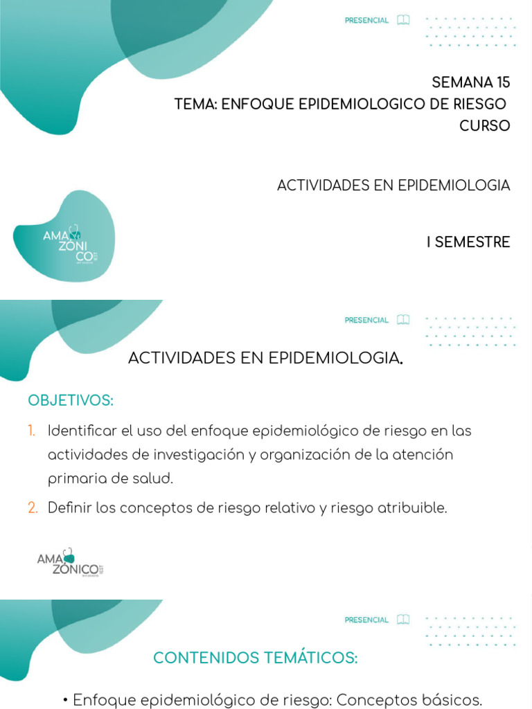 Enfoque Epidemiológico de Riesgo | PDF | Riesgo | Factor de riesgo