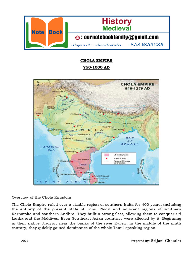 Chola Empire | PDF | History | Religion & Spirituality