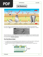 Biology Membranes A-Level OCR Notes | PDF | Cell Membrane | Biotechnology
