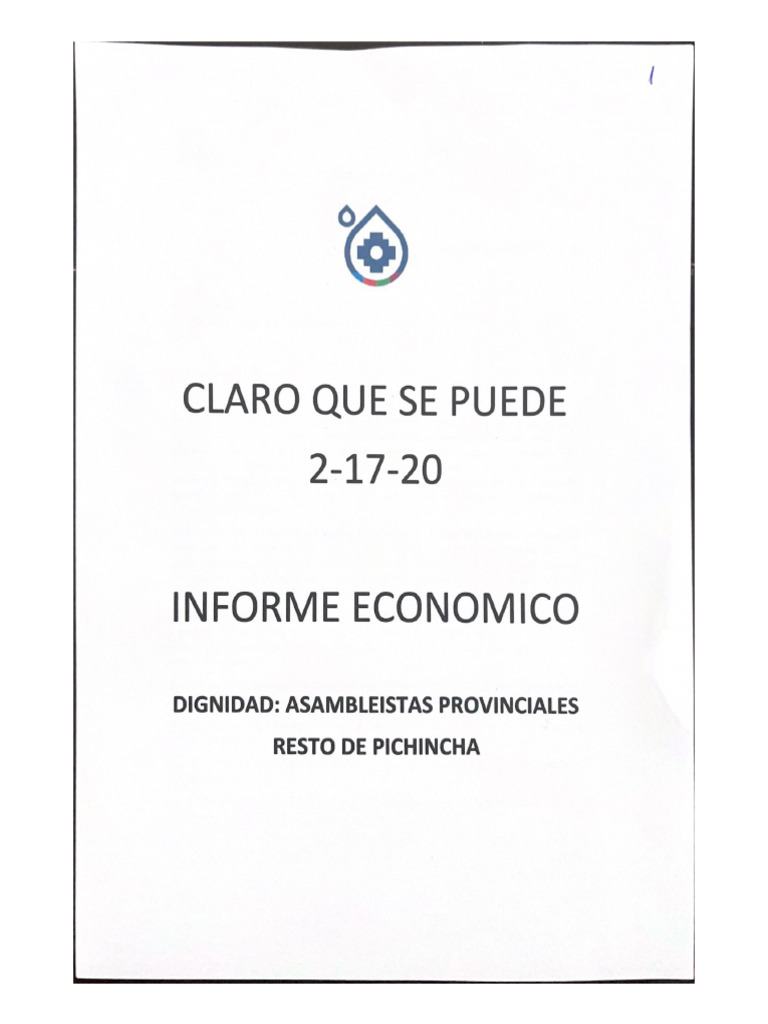 Informe Economico Resto de Pichincha | PDF
