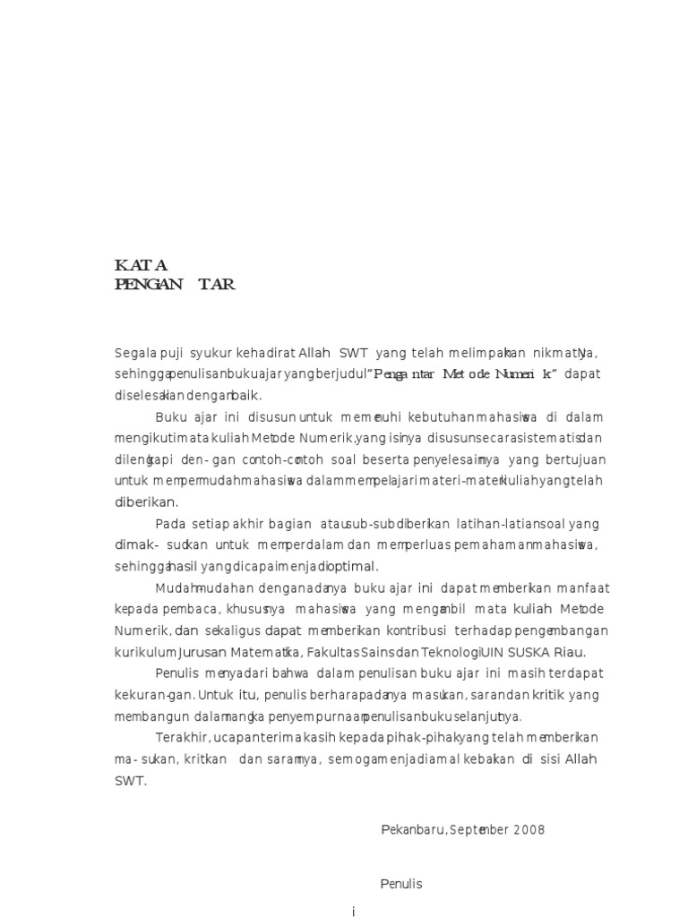 METNUM | PDF | Metode & Bahan Ajar