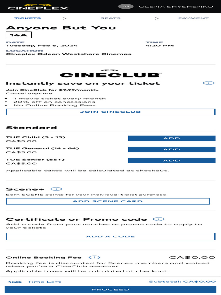 Ticket Cart - Cineplex Ticketing MVC | PDF