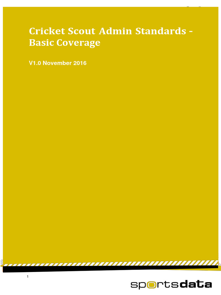 Cricket Scout Admin Standards | PDF | Bowling (Cricket) | Athletic Sports