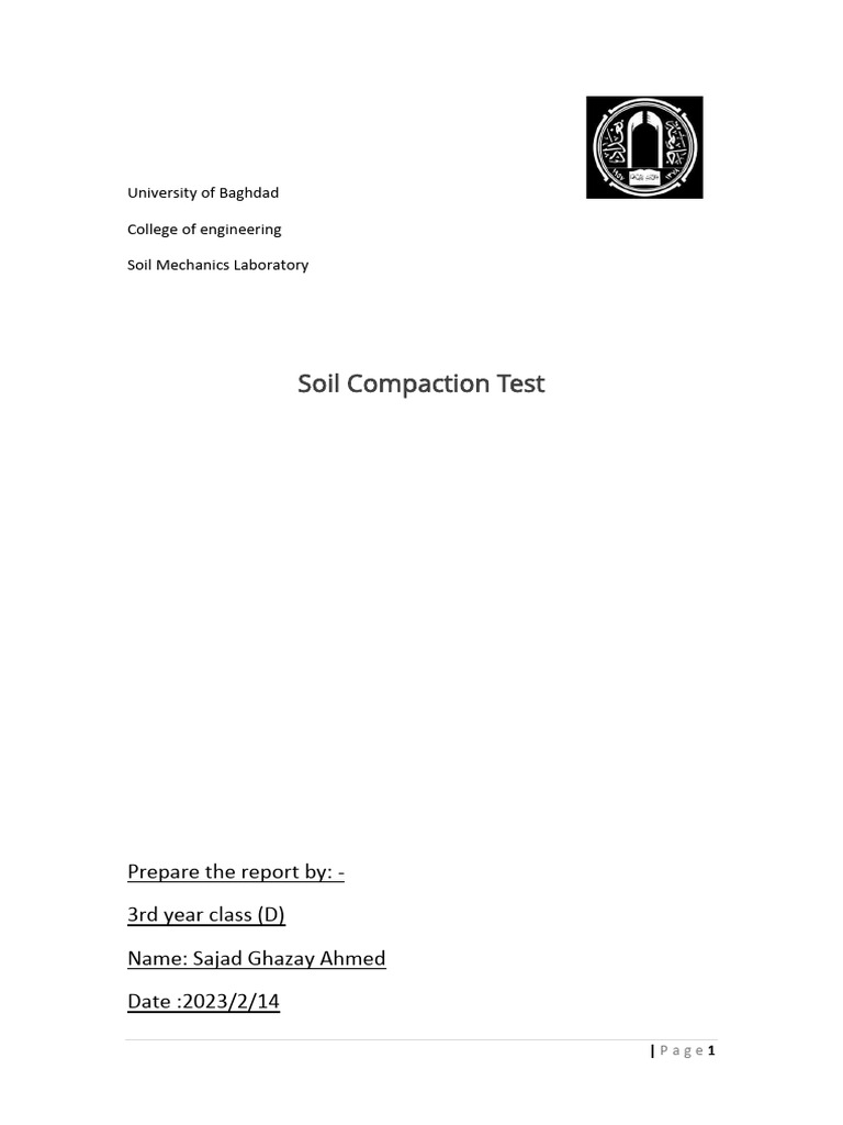 Soil Compaction Test | PDF