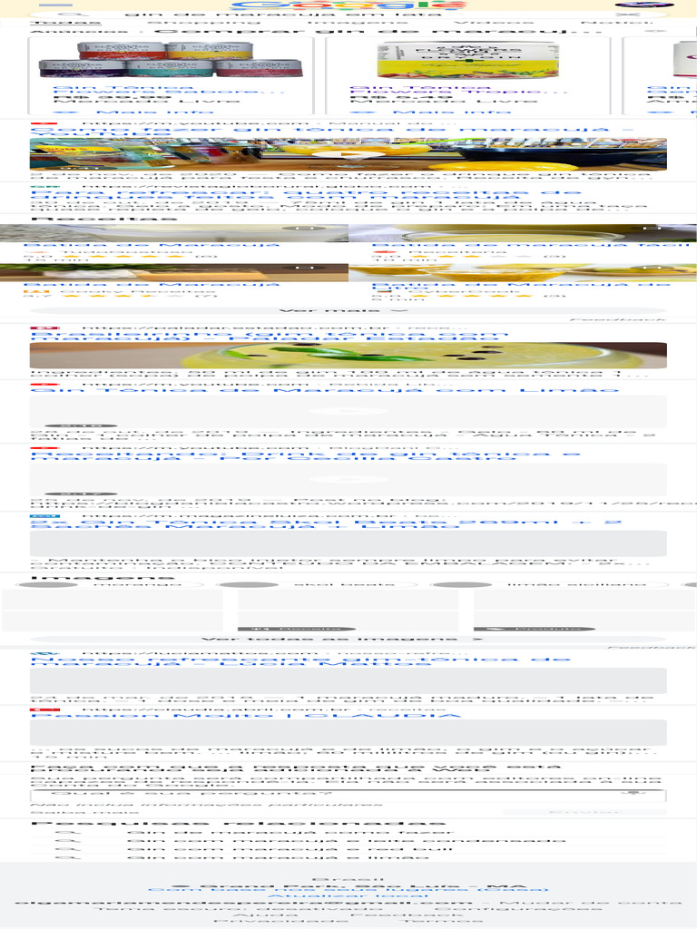 Gin de Maracuja em Lata - Pesquisa Google | PDF | Gin | Bebida