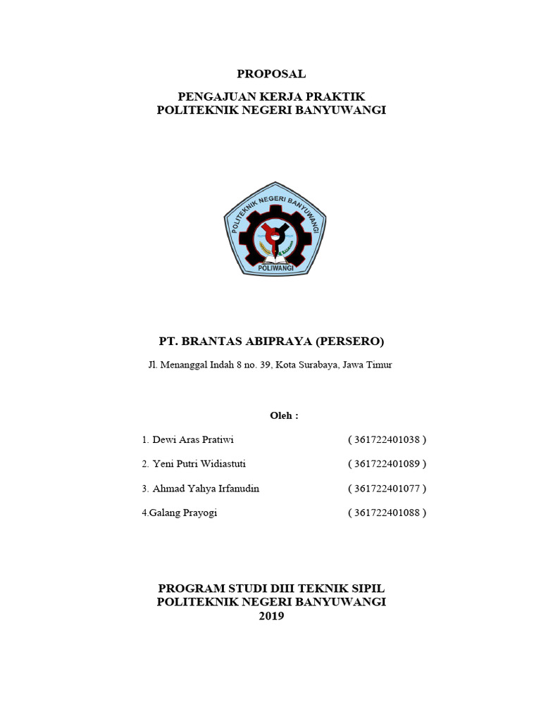 Proposal Pengajuan KP | PDF