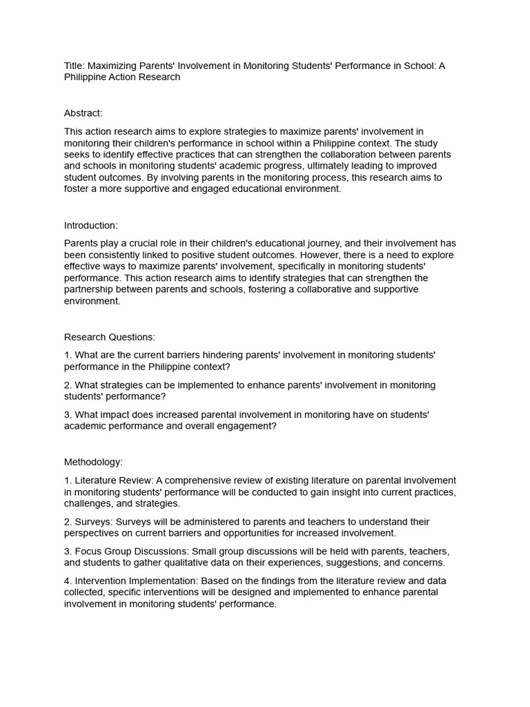 Enhancing Parental Involvement in Schools | PDF | Cognition | Science