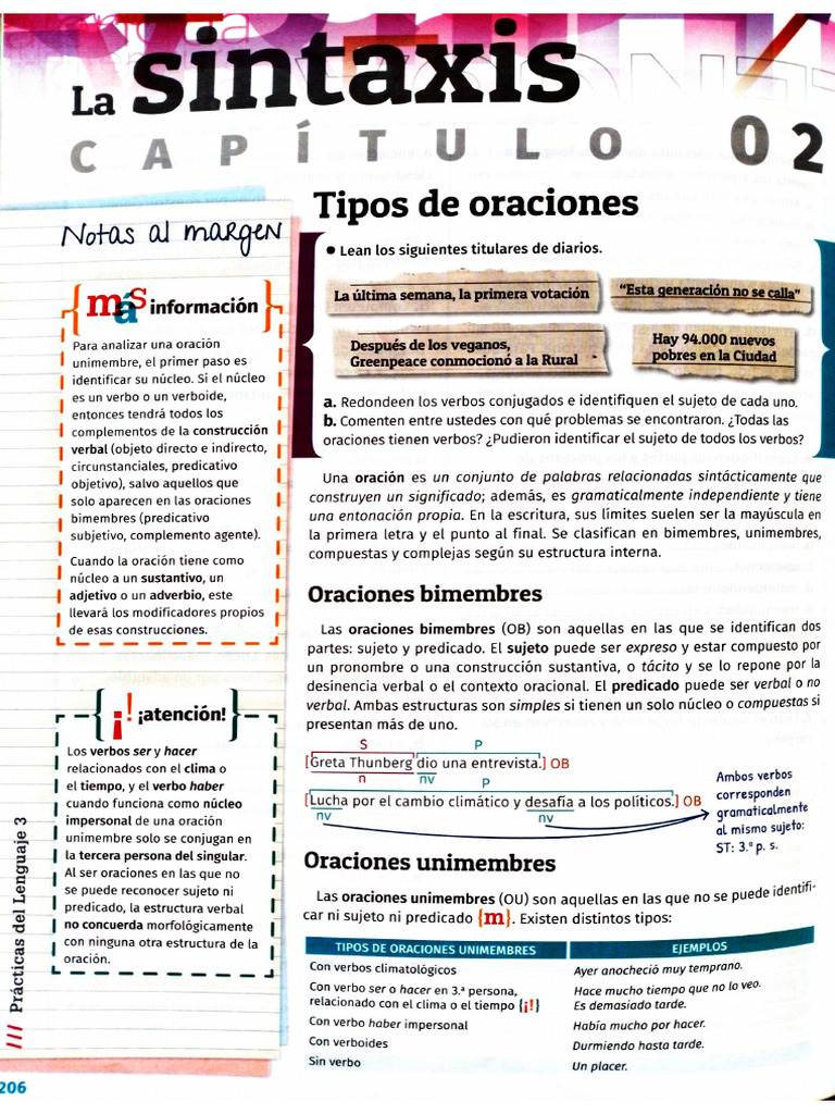 LENGUA Sintaxis | PDF