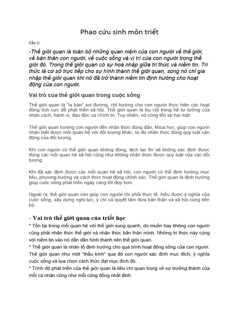 Phao cứu sinh môn triết | PDF