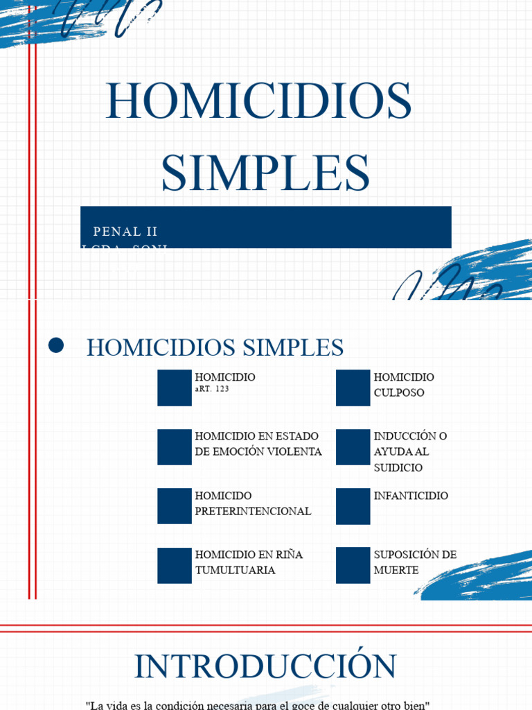 Homicidios Simples | PDF | Homicidio | Suicidio