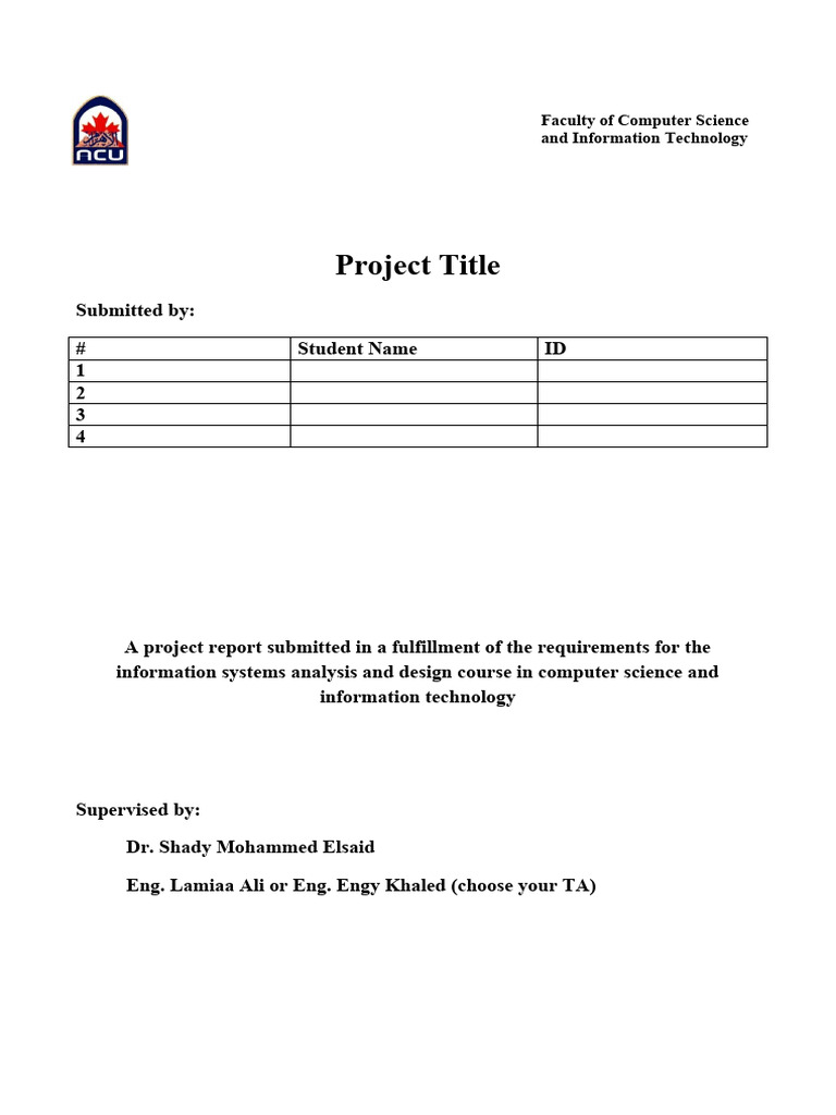 Project Template | PDF