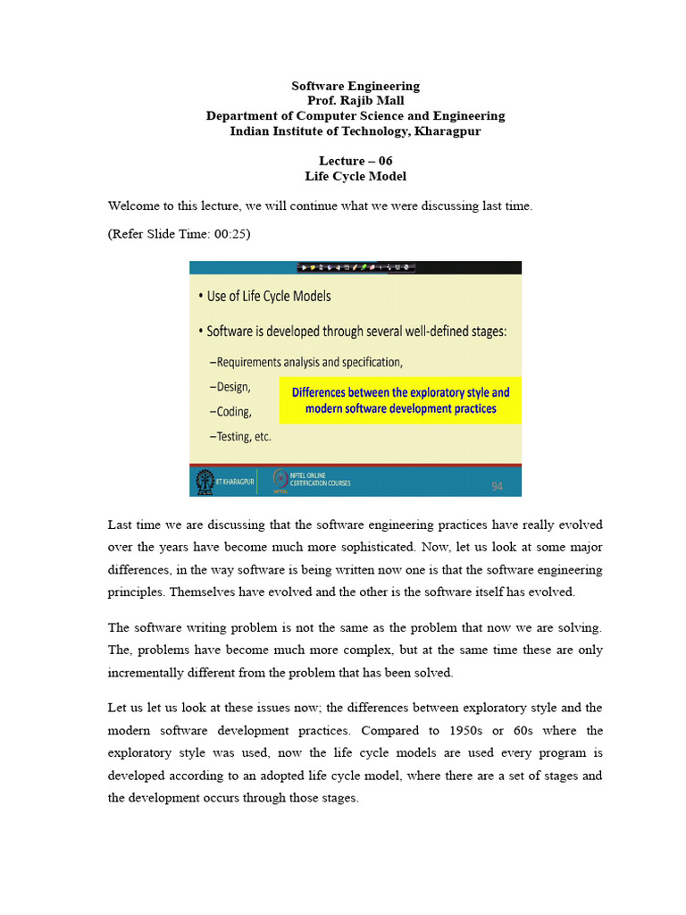 Life Cycle Model | PDF | Software Development Process | Life Cycle Assessment
