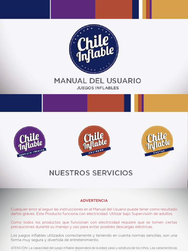 Manual Usuario ChileInflable Inflables Comprimido | PDF