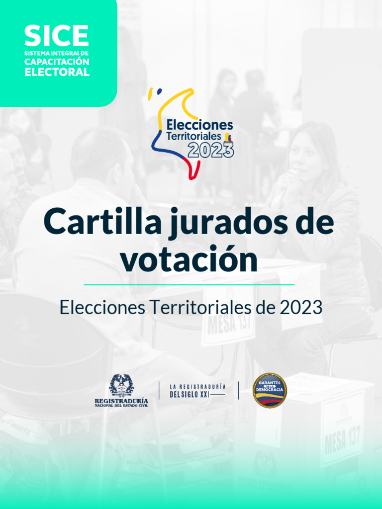 Cartilla para Jurados de Votación 2023 | PDF | Documento de identidad ...