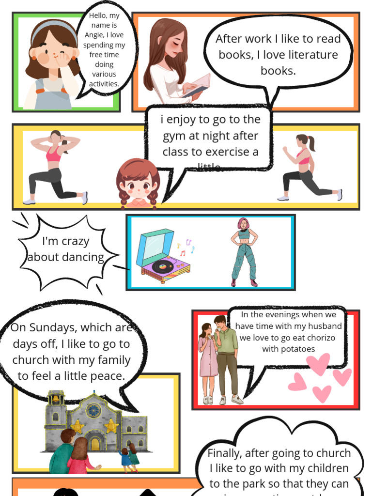 Black White Simple Colorful Blank Comic Strip | PDF