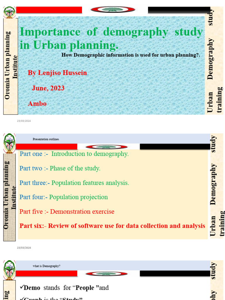 Urban Demography Training | PDF | Demography | Total Fertility Rate