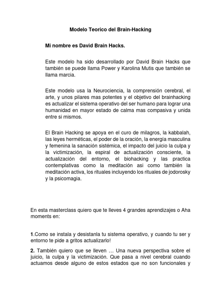 Modelo Teorico Del Brain Hacking 3 | PDF | Las emociones | Cerebro