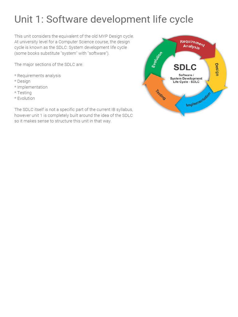 unit-1-sdlc | PDF | Backup | Cloud Computing