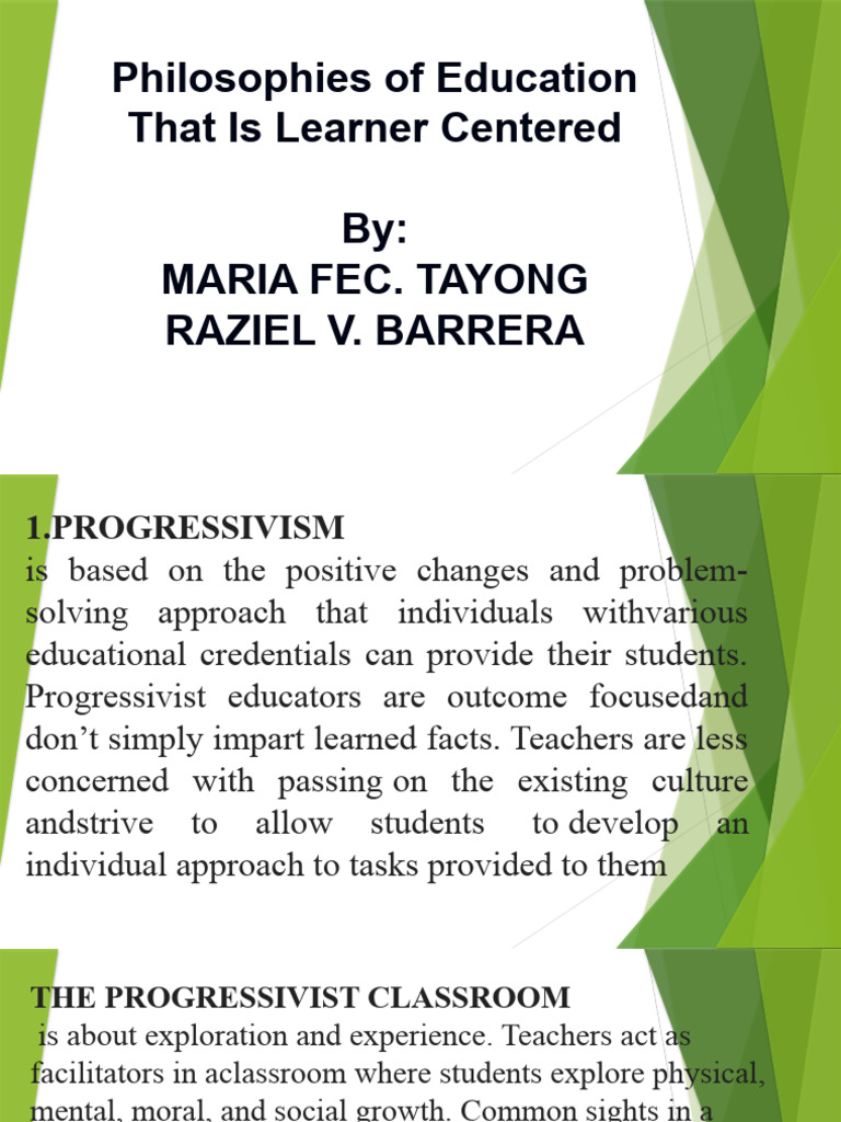 Learner Centered | PDF | Constructivism (Philosophy Of Education) | Learning