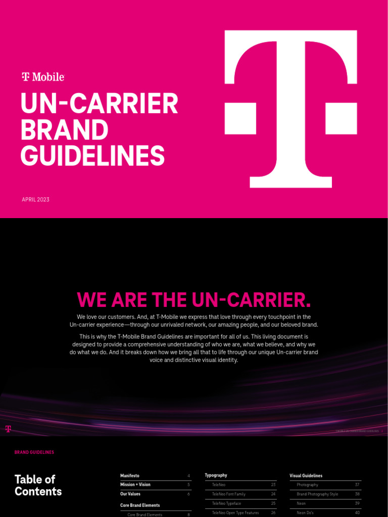 T-Mobile Un-carrier Brand Guidelines | PDF | Typography | Typefaces